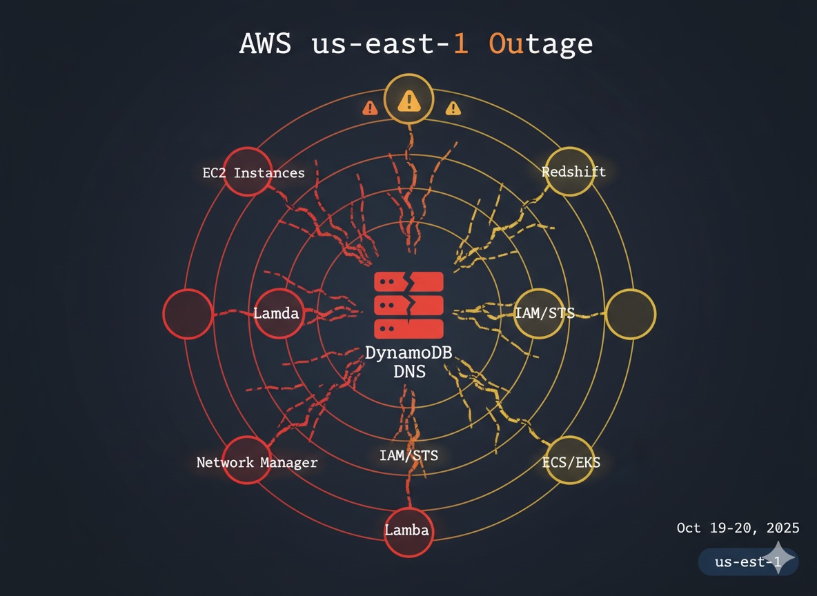 AWS us-east-1 Outage Analysis: October 2025 DynamoDB DNS Failure and ...
